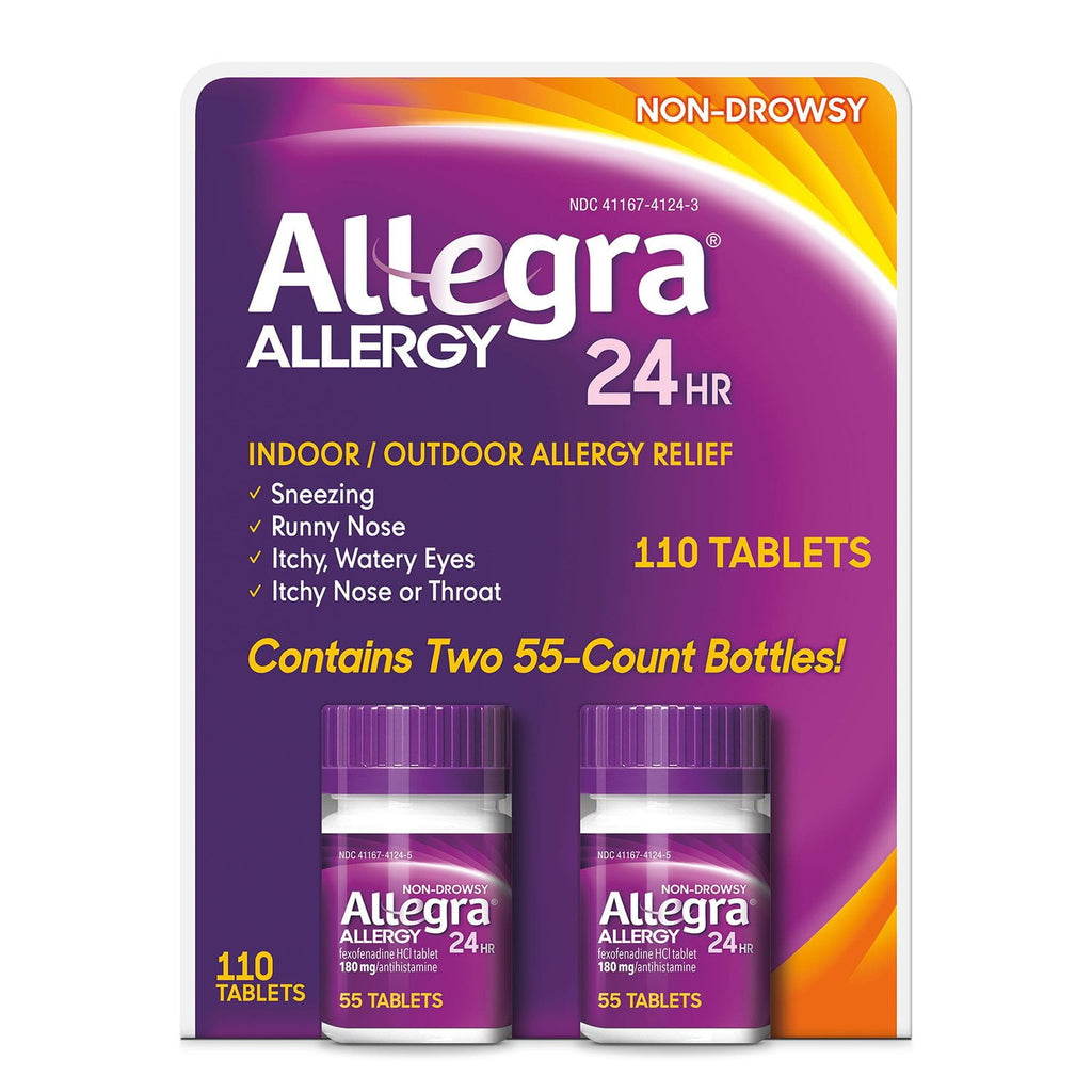Allegra Imported 24-Hour Allergy Relief Tablets 180 mg 110 Count – CareSoul
