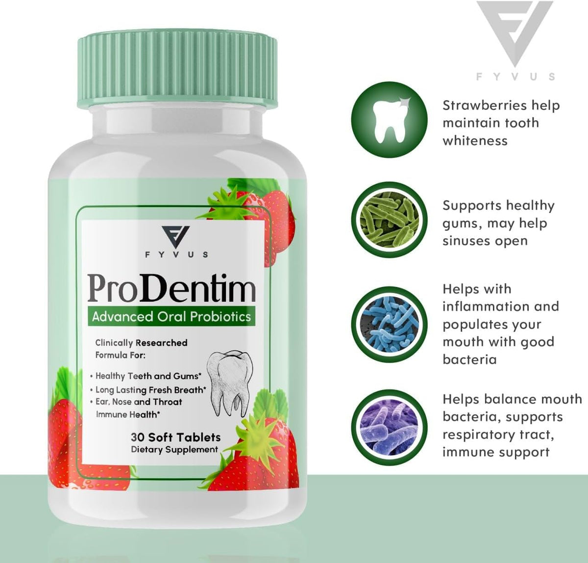 Prodentim Chewable Tablets for Gums and Teeth Oral Probiotics Mouth Ba ...
